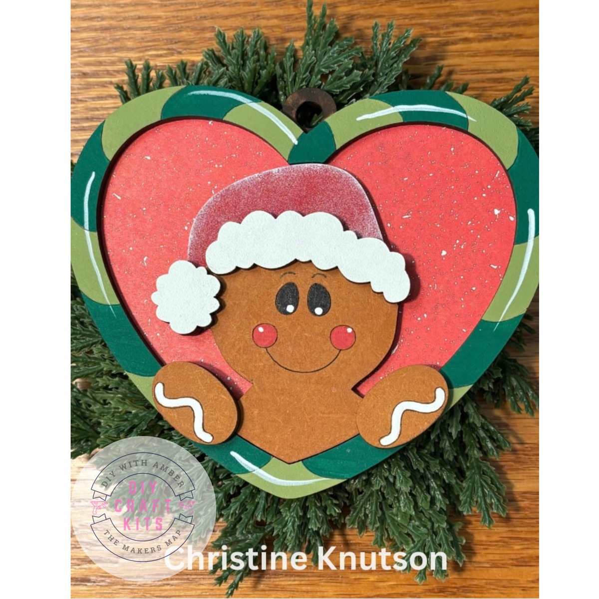 Candy Cane Heart Gingerbread Man Ornament DIY Kit – The Makers Map ...