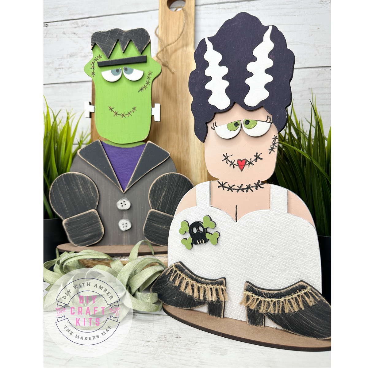 Bundle- Bride and Frankenstein Halloween DIY Kit – The Makers Map - DIY ...