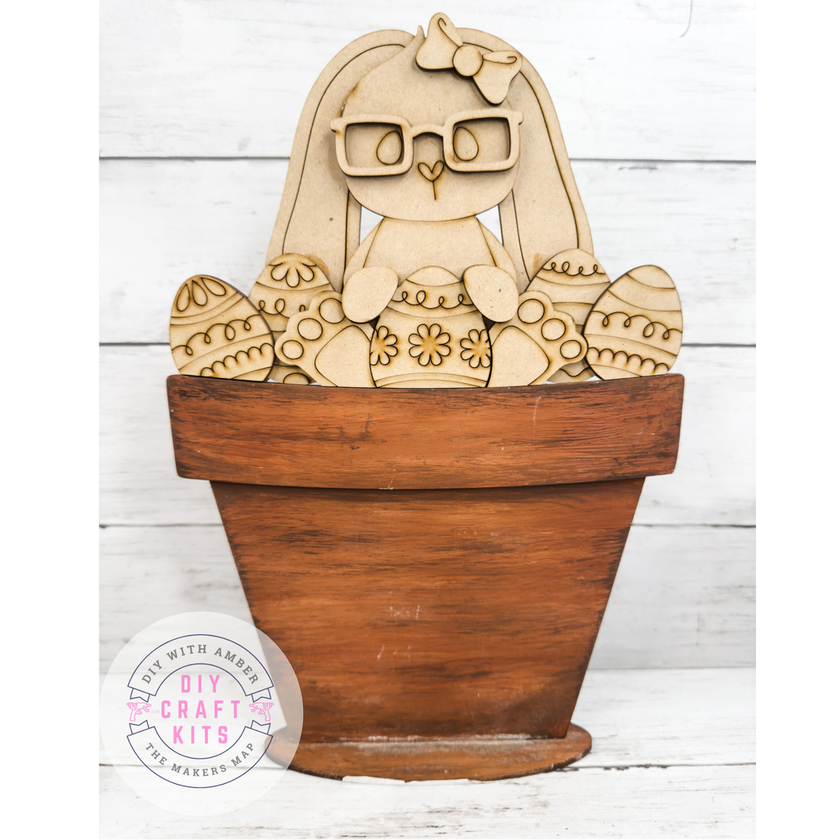 Girl Bunny and Easter Eggs Slot Insert for Interchangeable bases DIY K – The Makers Map - DIY ...