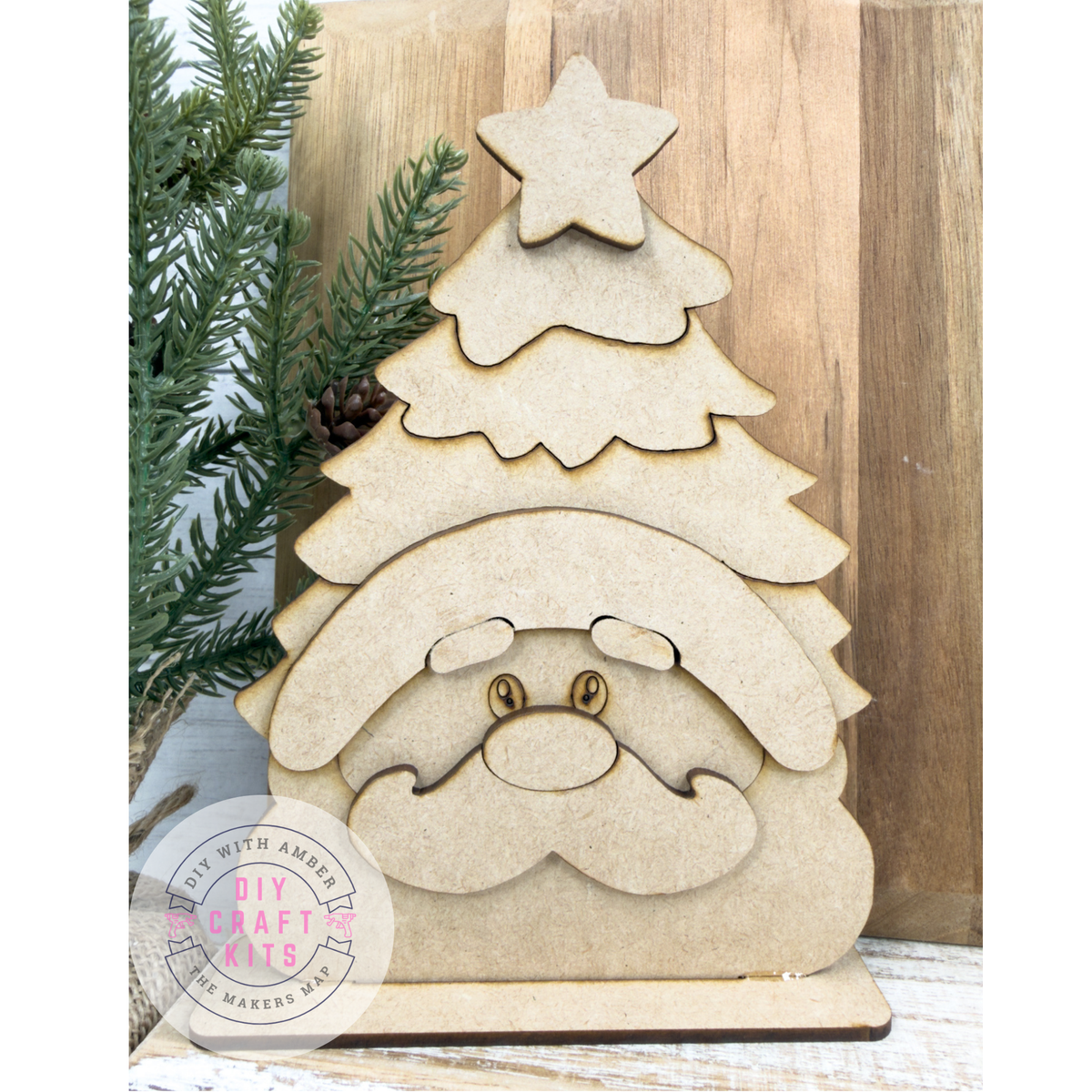 Santa Face Christmas Tree DIY Kit – The Makers Map - DIY with Amber