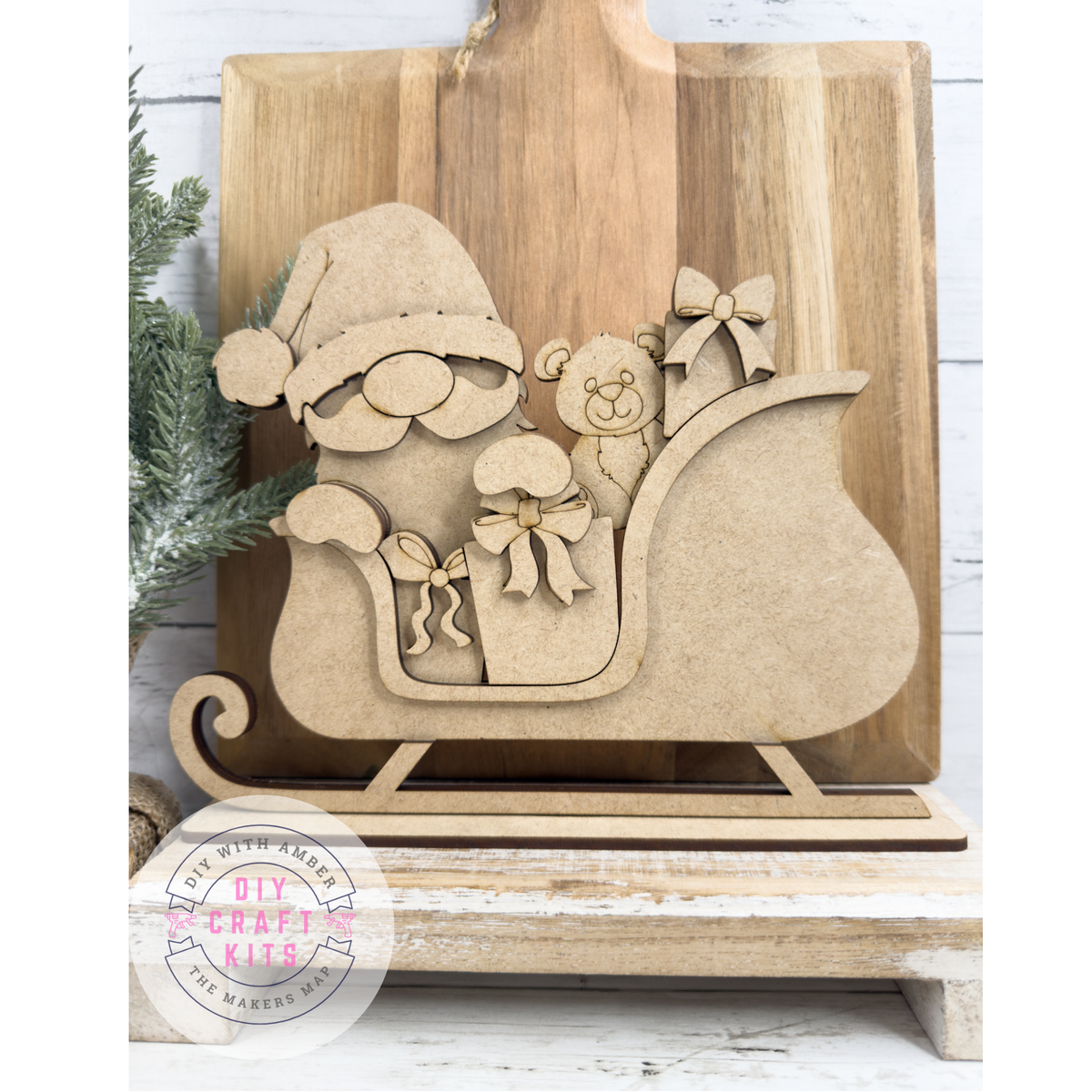 Santa Sleigh with Presents Sitter DIY Kit – The Makers Map - DIY with Amber