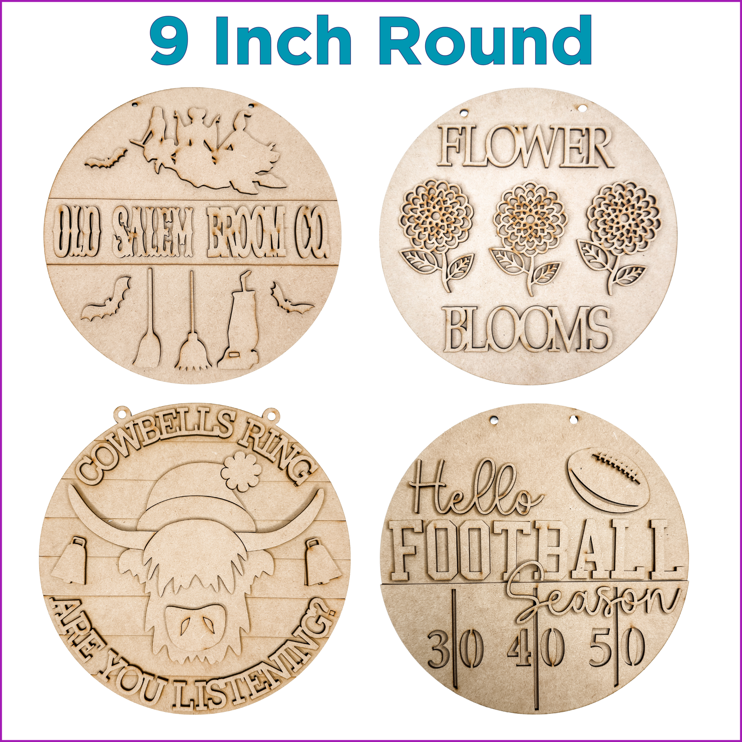 9 in Round Sign Kits – DIY with Amber