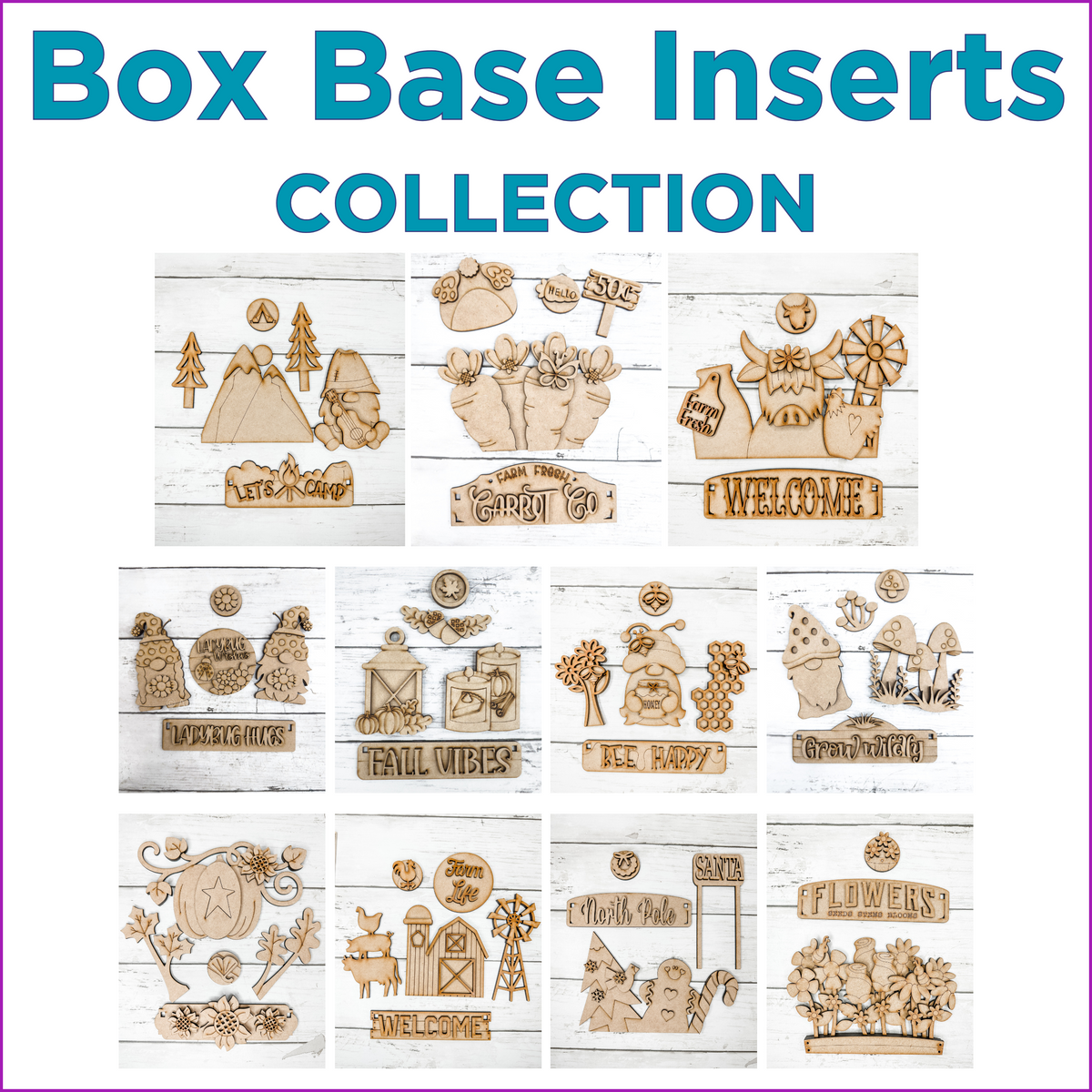 Box Bases Interchangeable Insert Kits – The Makers Map - DIY with Amber