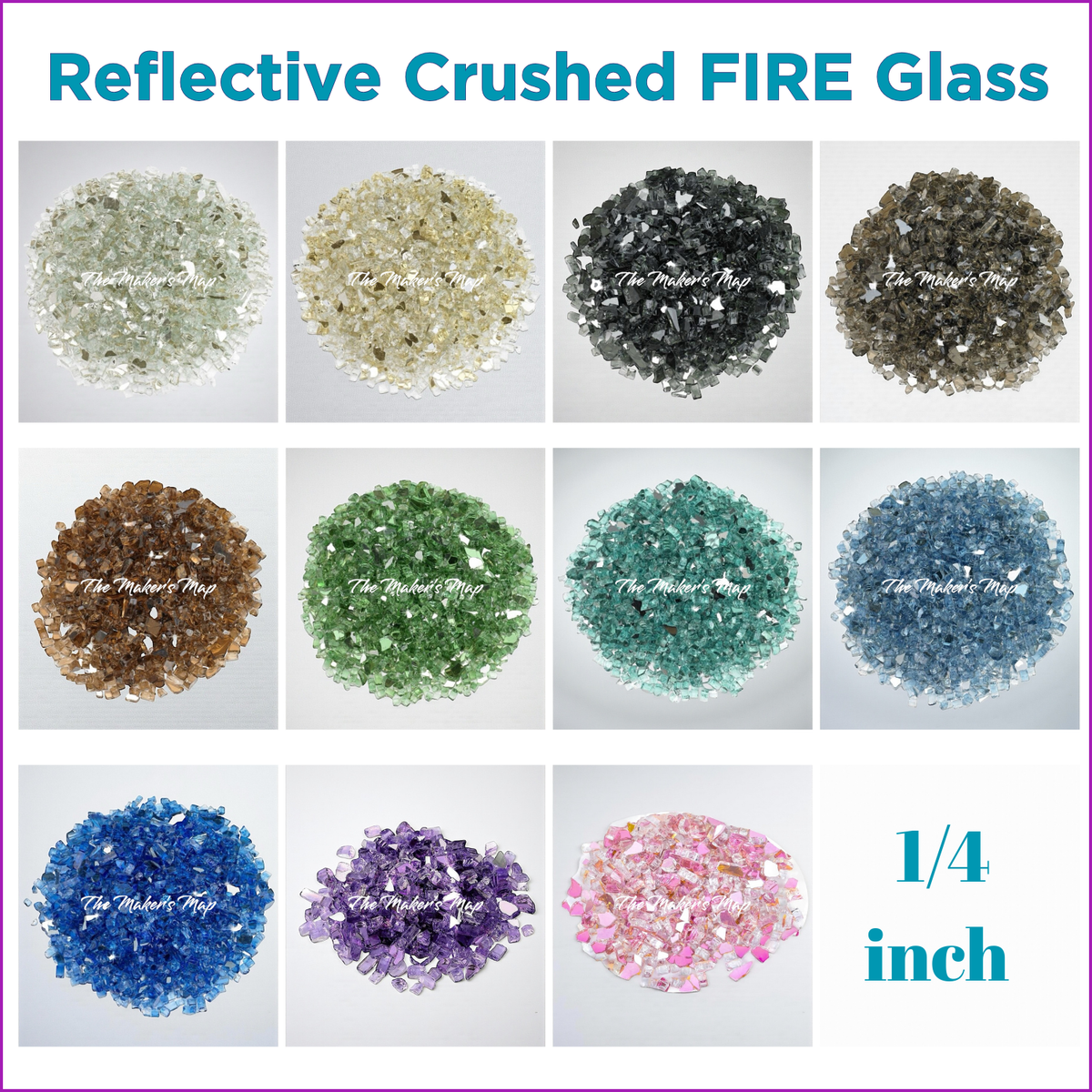 Reflective Crushed Fire Glass – The Makers Map - DIY with Amber