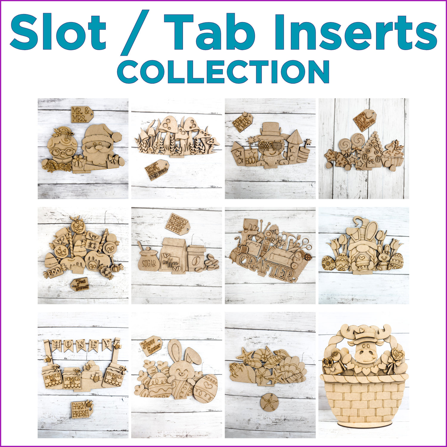 Tab Slot Interchangeable Insert Kits – DIY with Amber