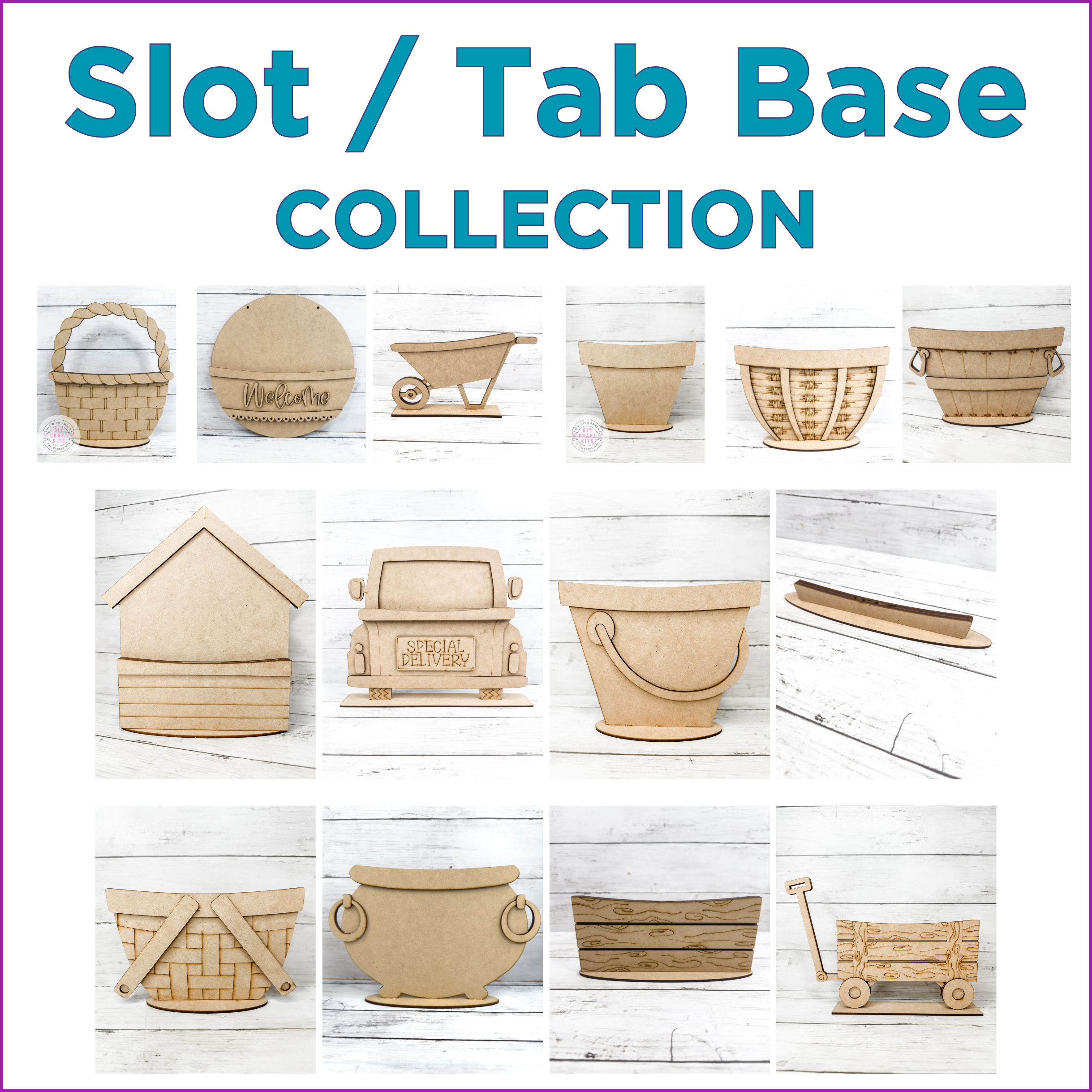 Tab Slot Interchangeable Bases Kits – DIY with Amber
