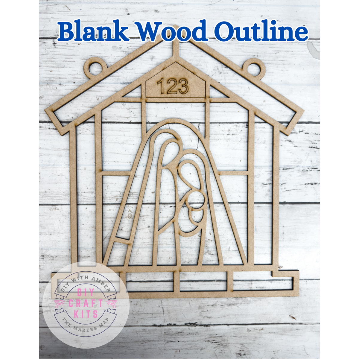 Style 123 Nativity laser Cut Outline Frame Blank – The Makers Map - DIY ...
