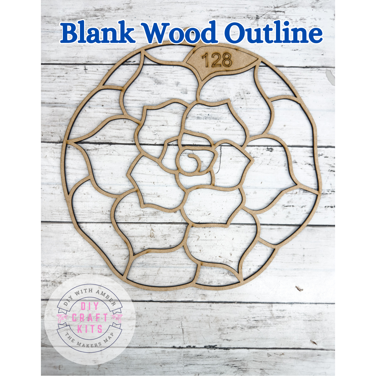 Style 128 Flower Burst laser Cut Outline Frame Blank – The Makers Map ...