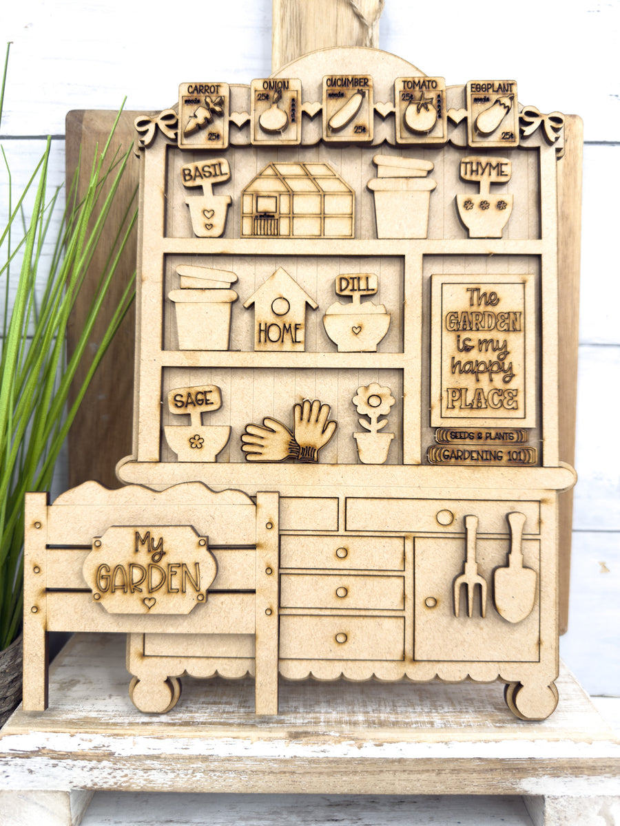 INVENTORY CLOSEOUT Fancy Mini Gardeners Hutch DIY Craft Kit – The ...