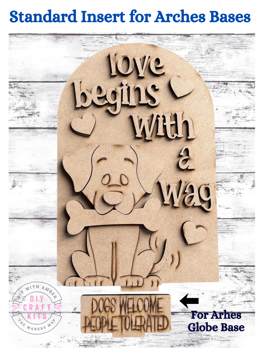 Love Begins with Wag Arch Insert for Interchangeable Standard Arches B ...