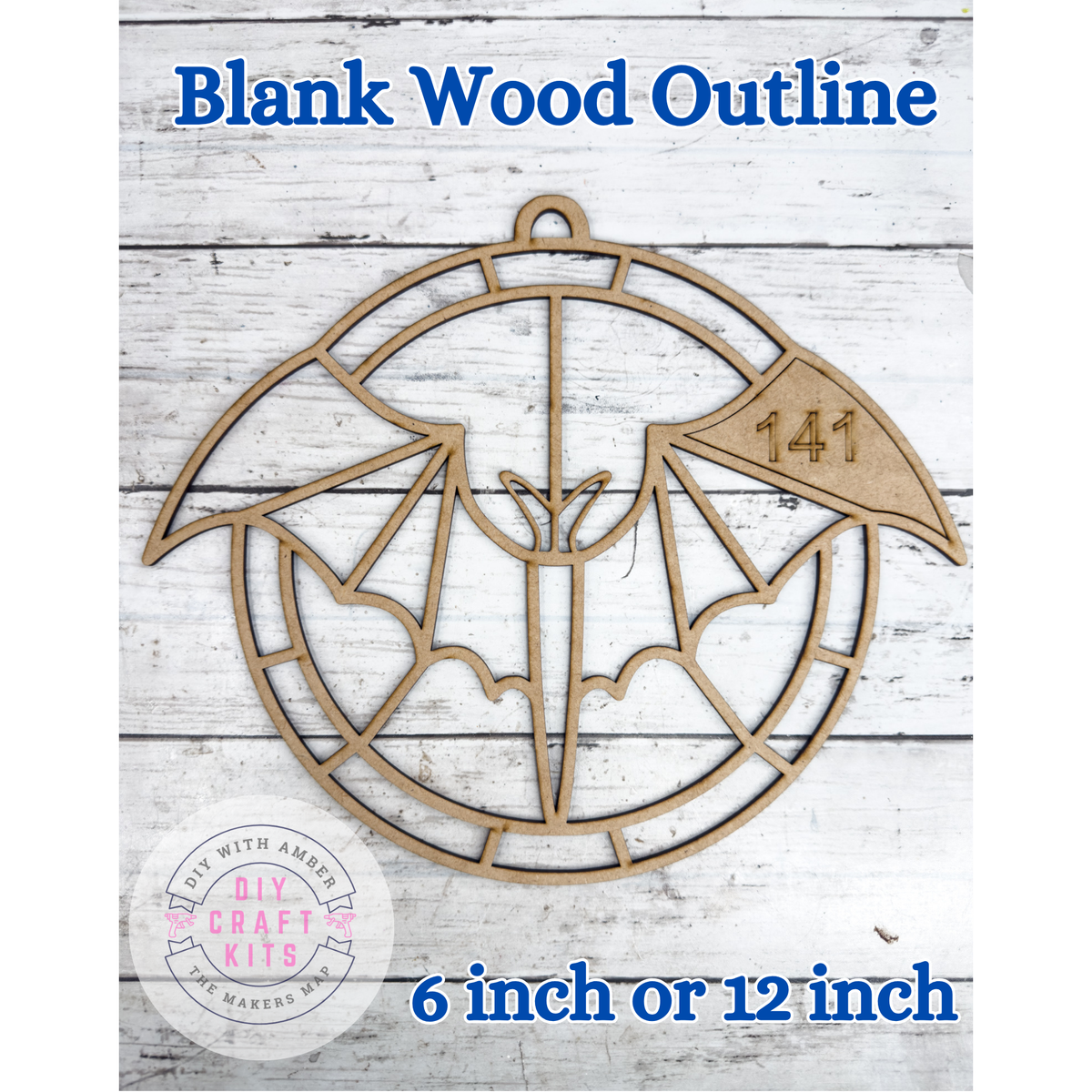 Style 141 Round Bat laser Cut Outline Frame Blank – The Makers Map ...