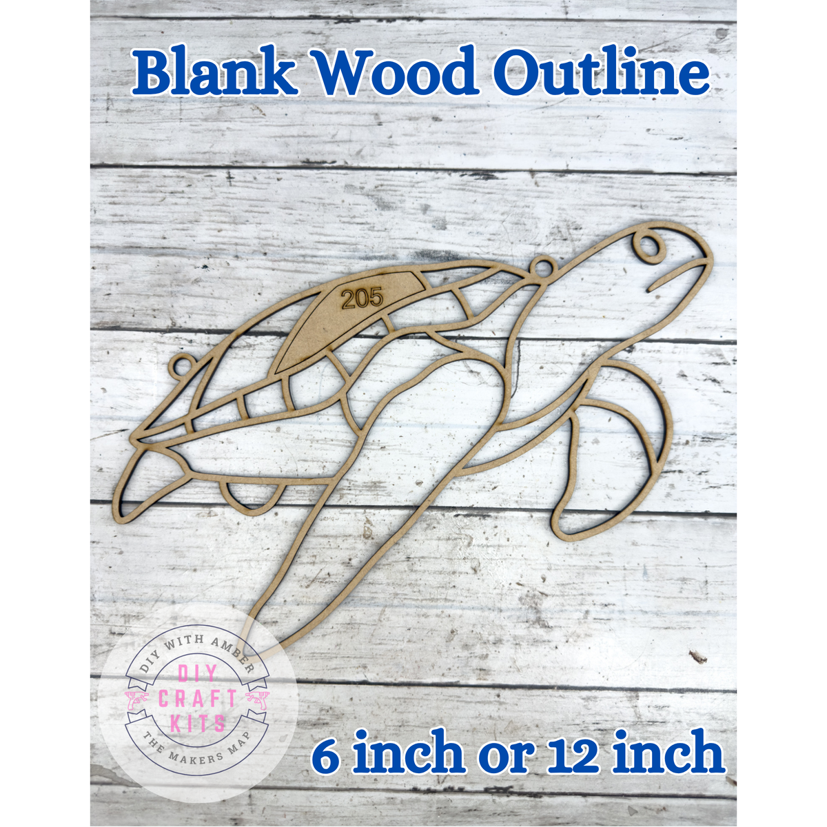 Style 205 Sea Turtle Laser Cut Outline Frame Blank – The Makers Map ...