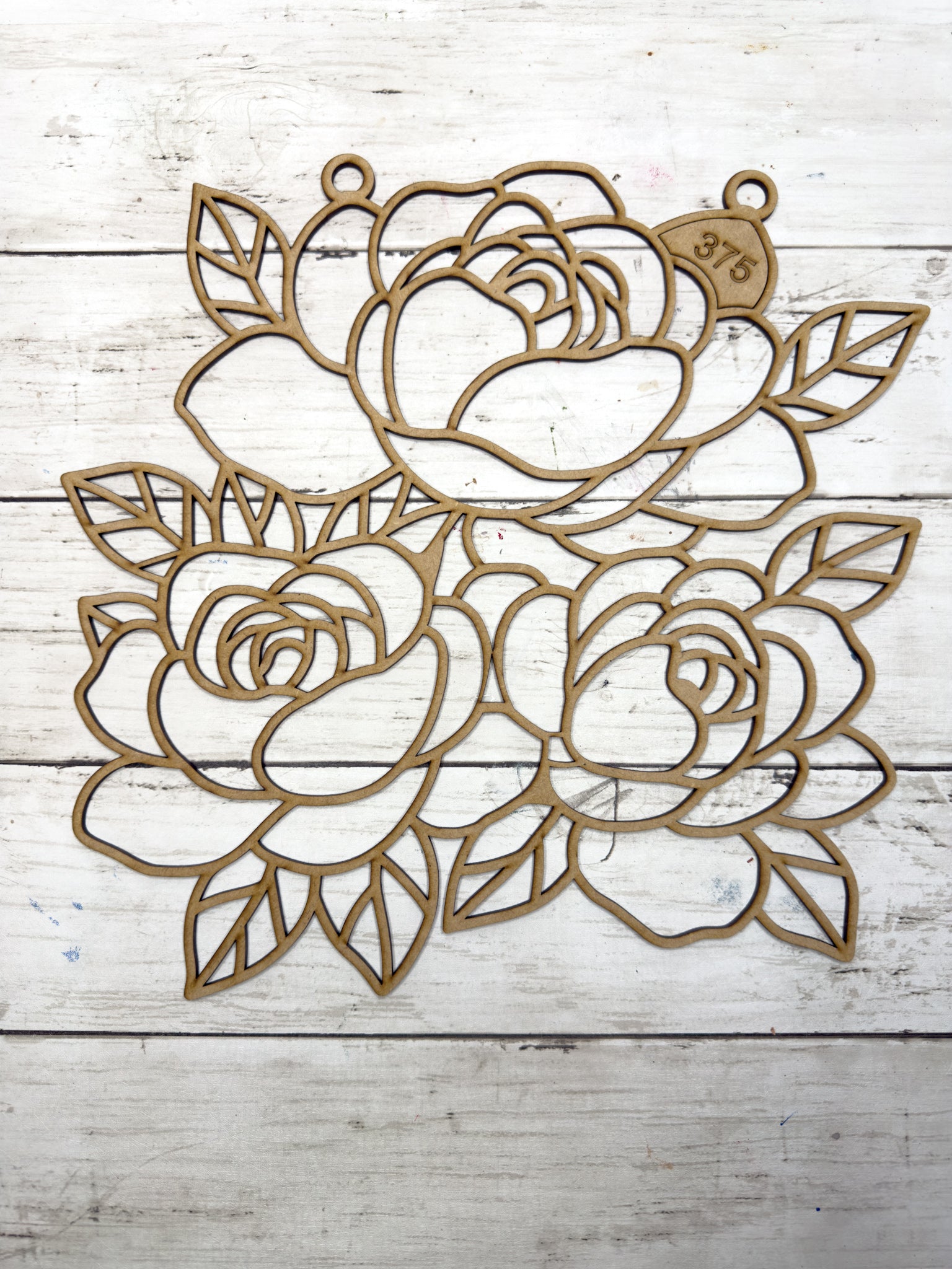 Style 375 Roses Laser Cut Outline Frame Blank – The Makers Map - DIY ...