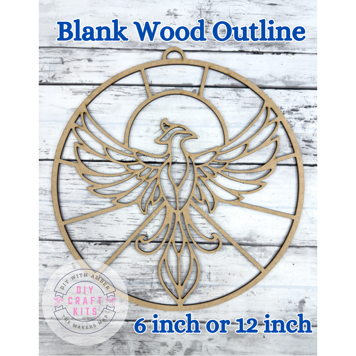 Style 252 Round Phoenix Laser Cut Outline Frame Blank – The Makers Map ...