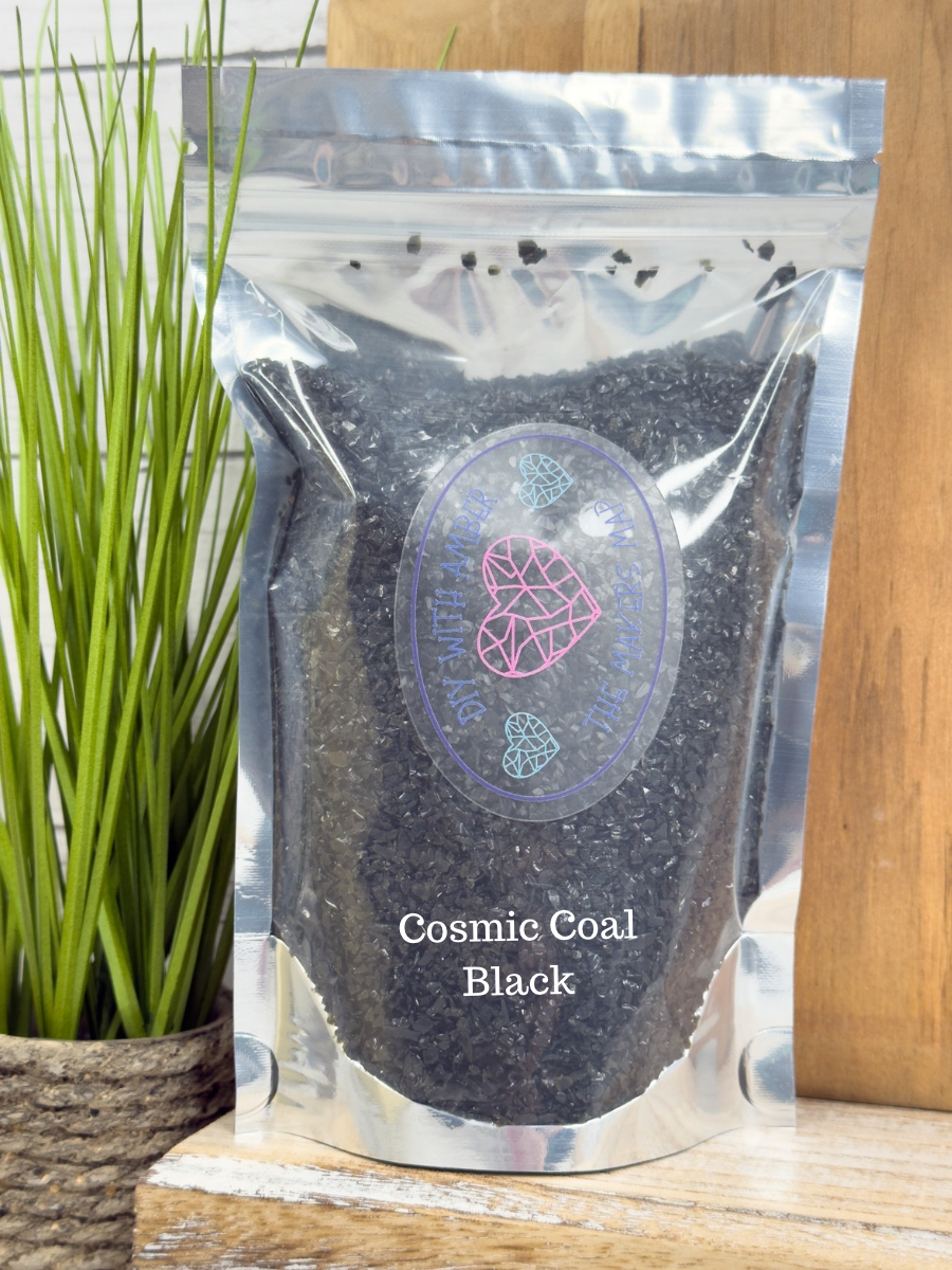 16 oz. Cosmic Coal Mini Crushed Glass – The Makers Map - DIY with Amber