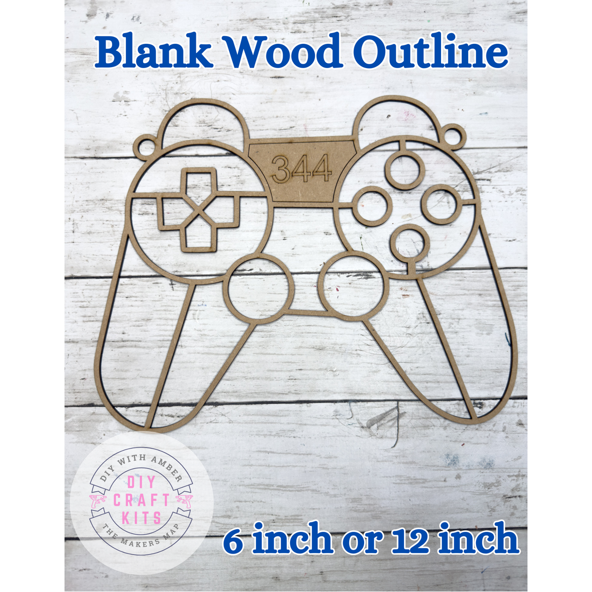 Style 344 Game Controller Laser Cut Outline Frame Blank – The Makers ...
