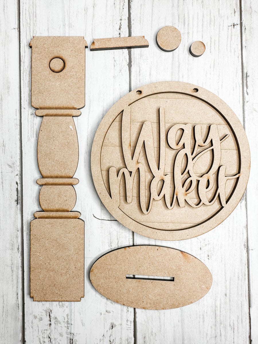 Waymaker 5 in round Sign with Stand DIY Kit – The Makers Map - DIY with ...