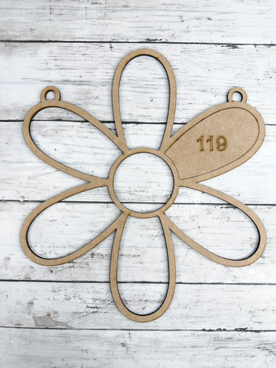 Style 119 Daisy laser Cut Outline Frame Blank – The Makers Map - DIY ...