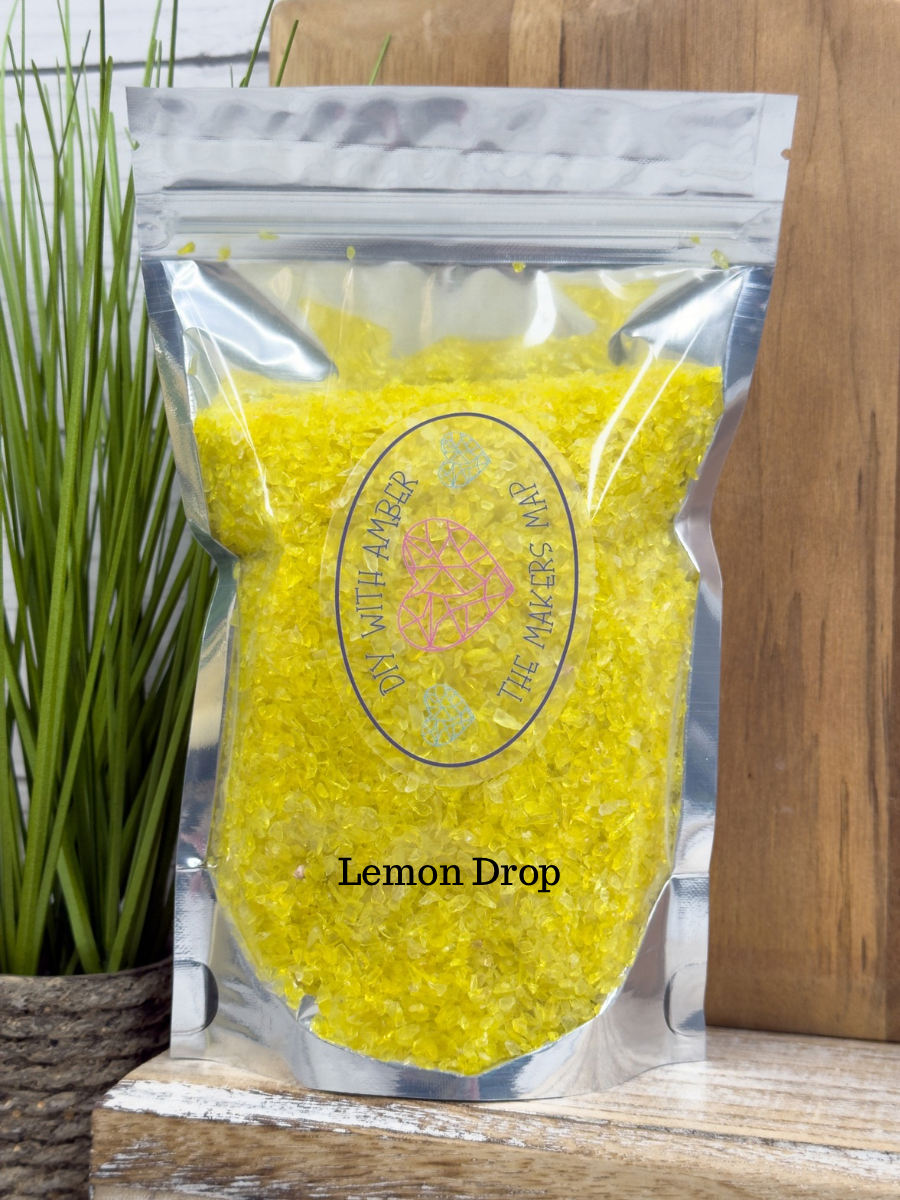 16 oz. Lemon Drop Mini Crushed Glass – The Makers Map - DIY with Amber