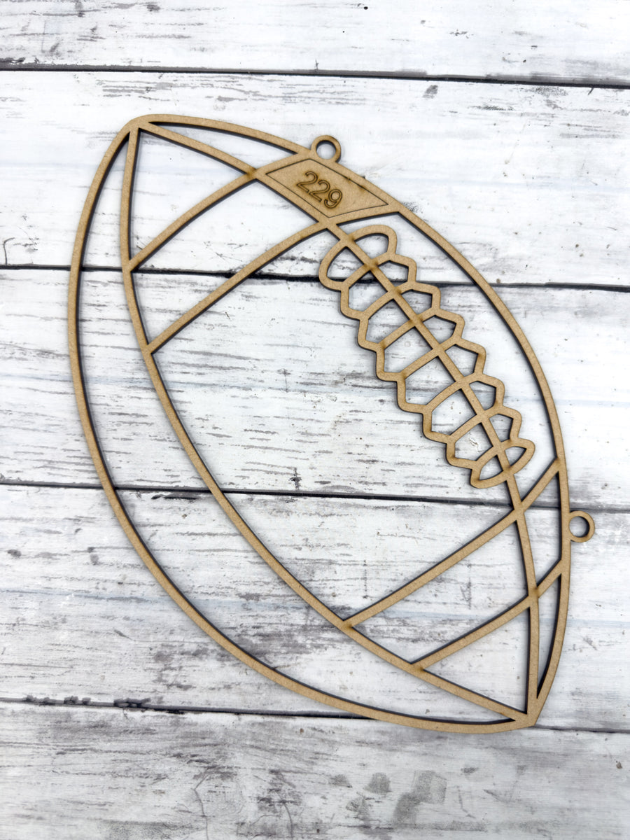 BULK Style 229 Football Laser Cut Outline Frame Blank – The Makers Map ...