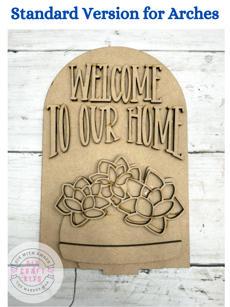 Welcome Home Arch Insert for Interchangeable Standard Arches Bases ...