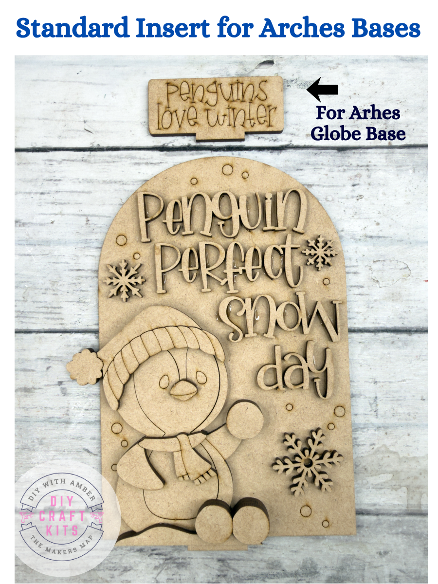 Snow Day Penguin Standard Arch Insert for Interchangeable Standard Arc ...