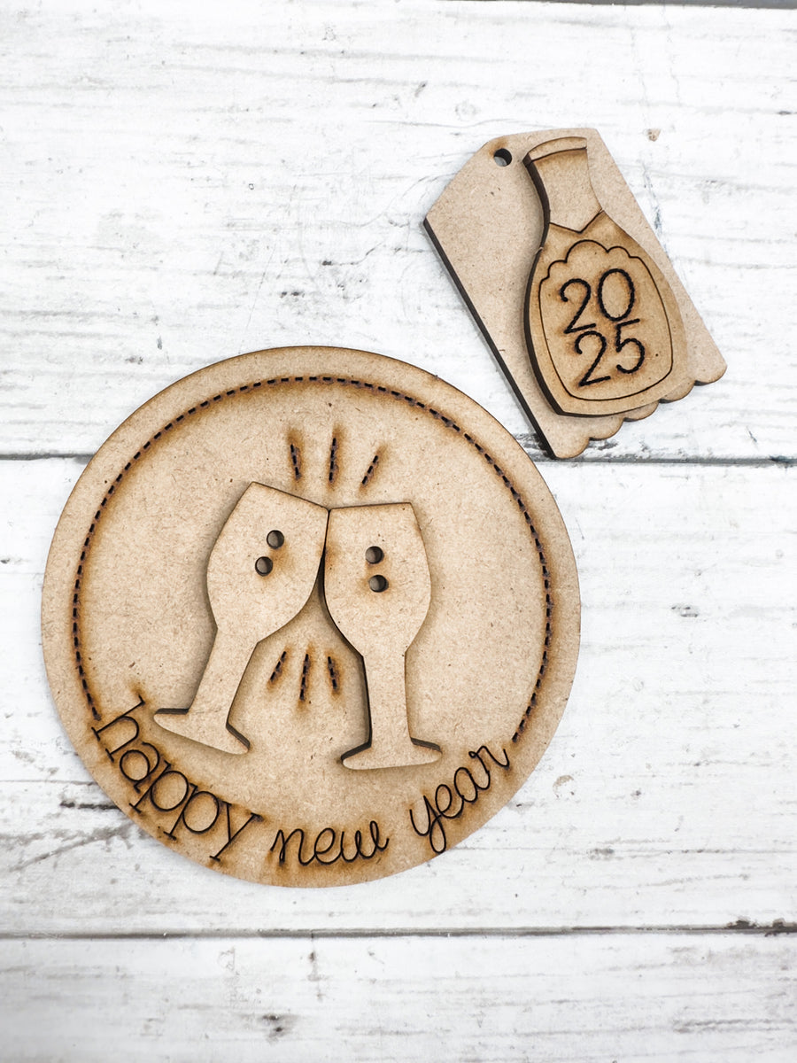 INVENTORY CLOSEOUT Mini 2025 Happy New Year ROUND insert Interchangeab ...