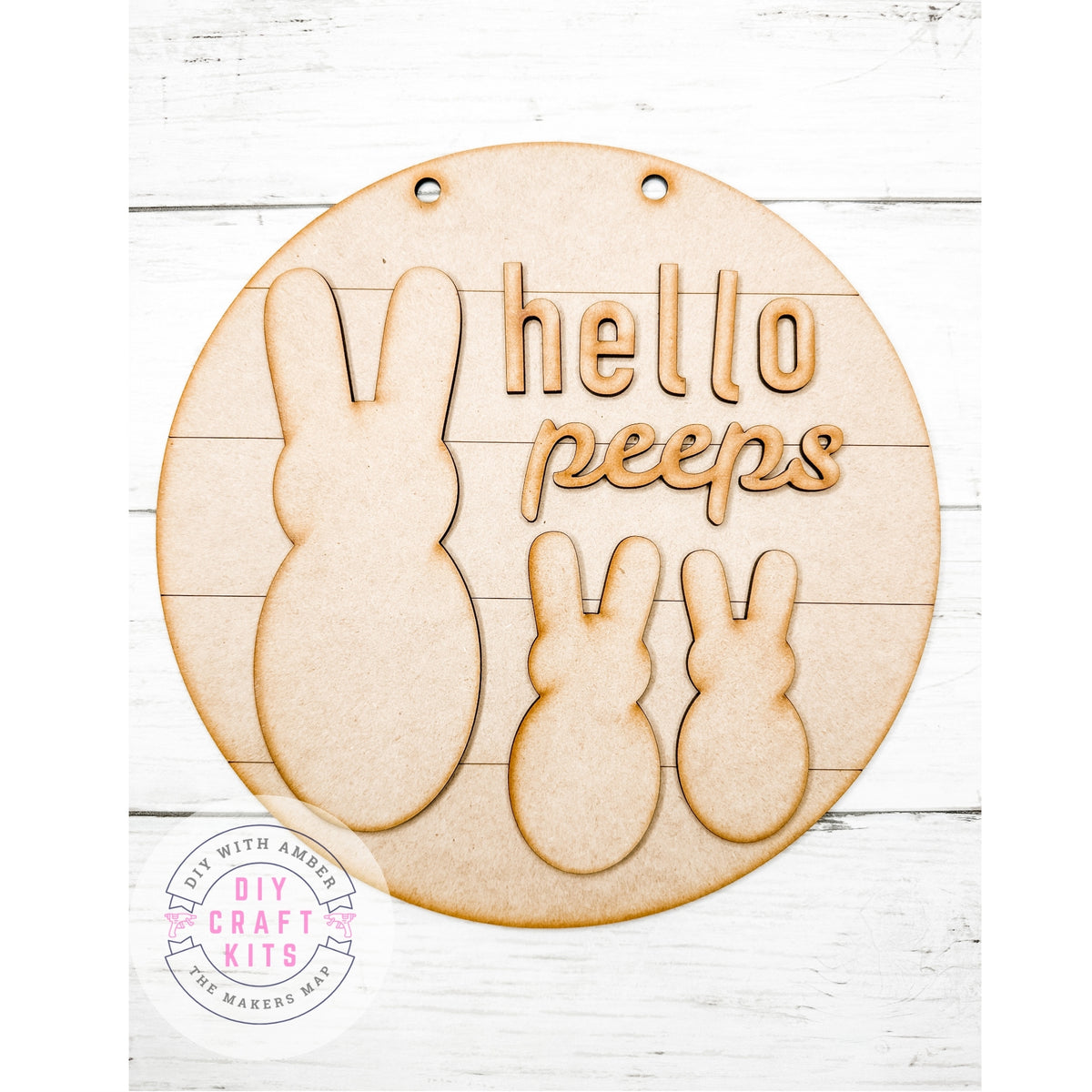9 in round Easter Hello Peeps Sign DIY Kit – The Makers Map - DIY with ...
