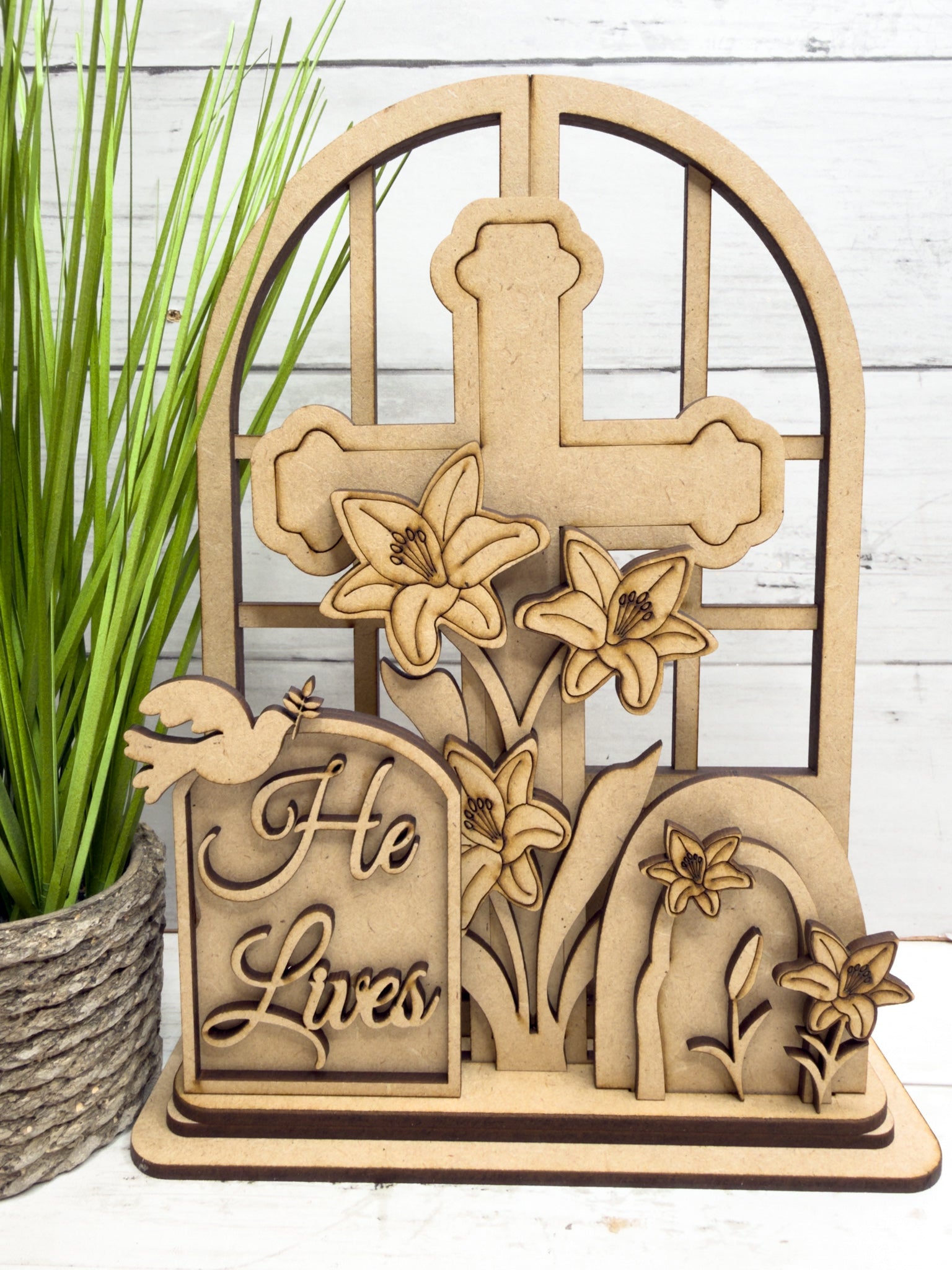 He Lives Easter Trio Insert for Interchangeable Window Base DIY Kit ...