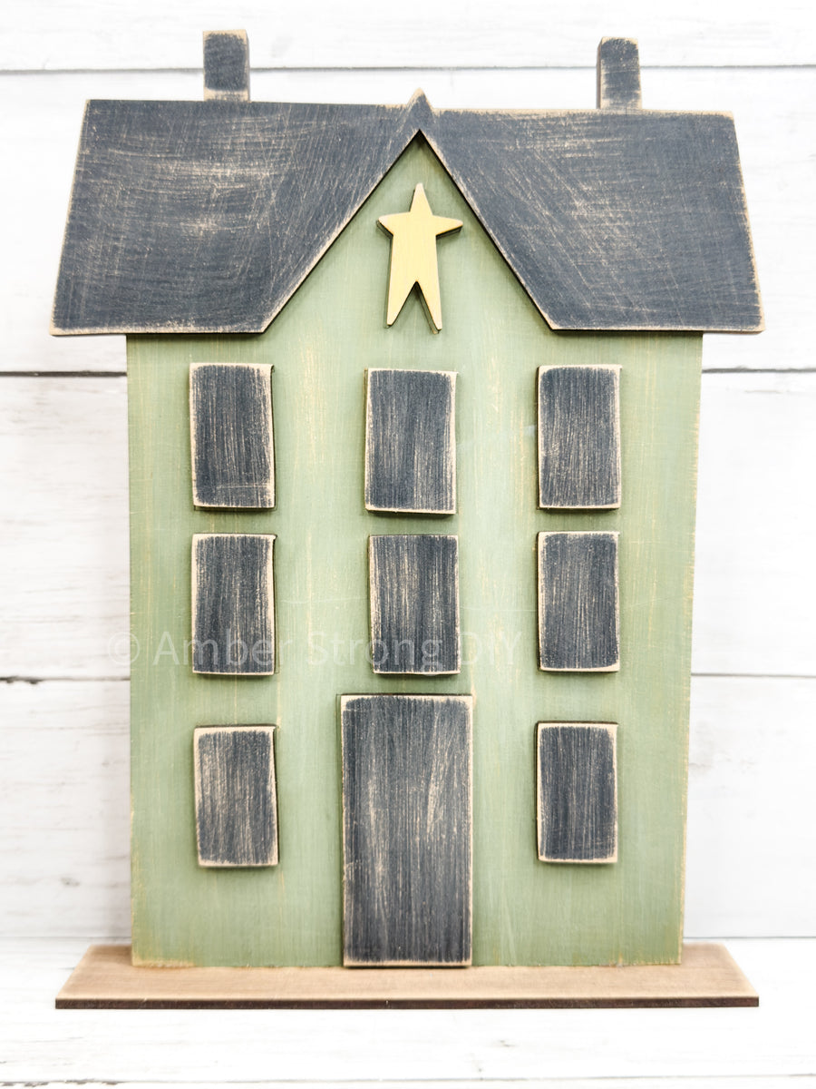 8 Window Saltbox House Shelf Sitter DIY Kit – The Makers Map - DIY with ...
