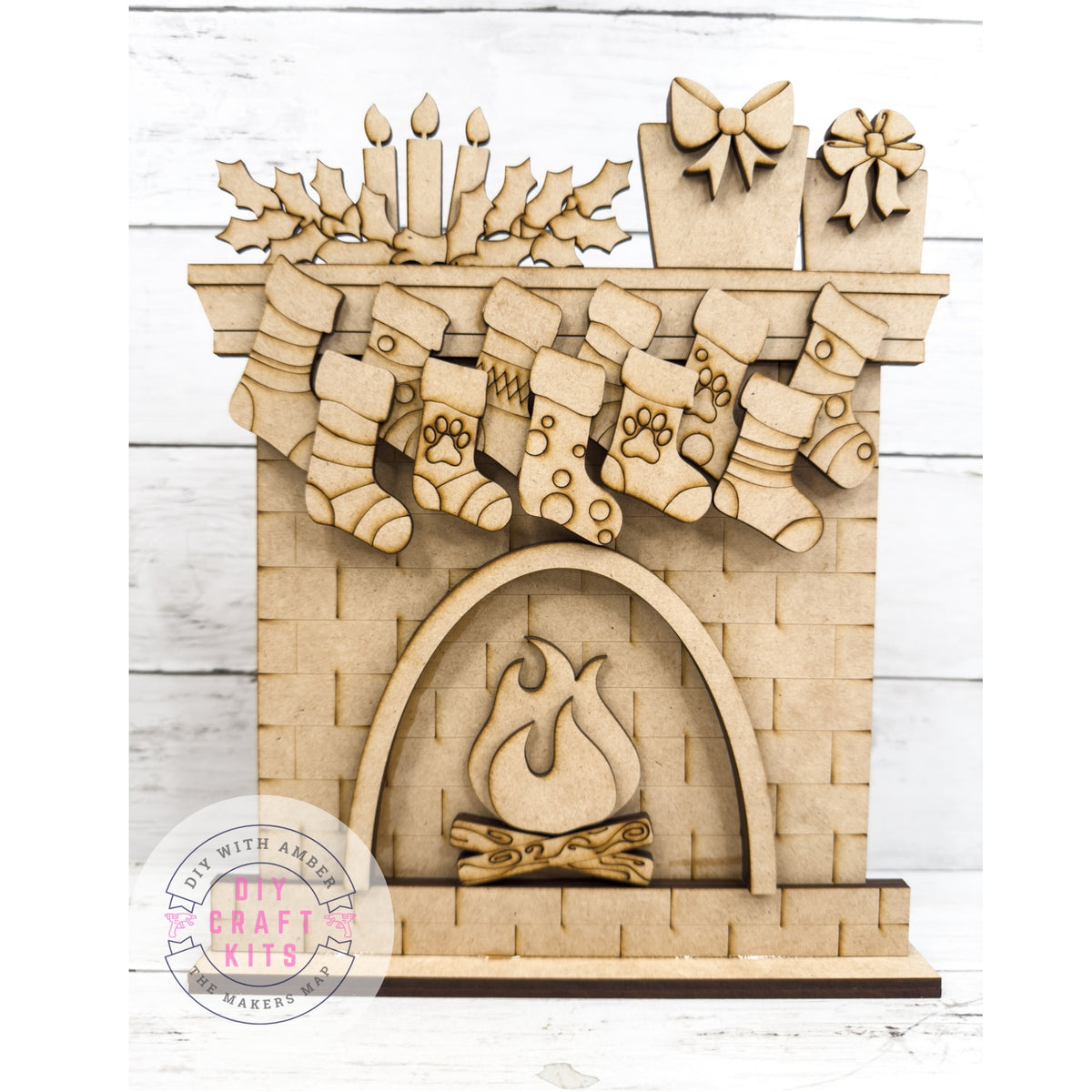 Christmas Fireplace DIY Kit – The Makers Map - DIY with Amber