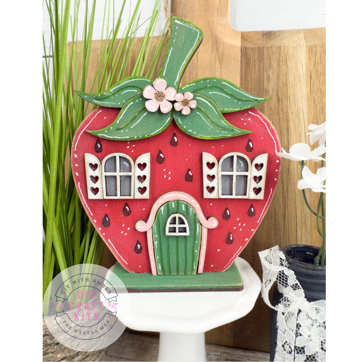 Cute Little Strawberry House Sitter DIY Kit – The Makers Map - DIY with ...