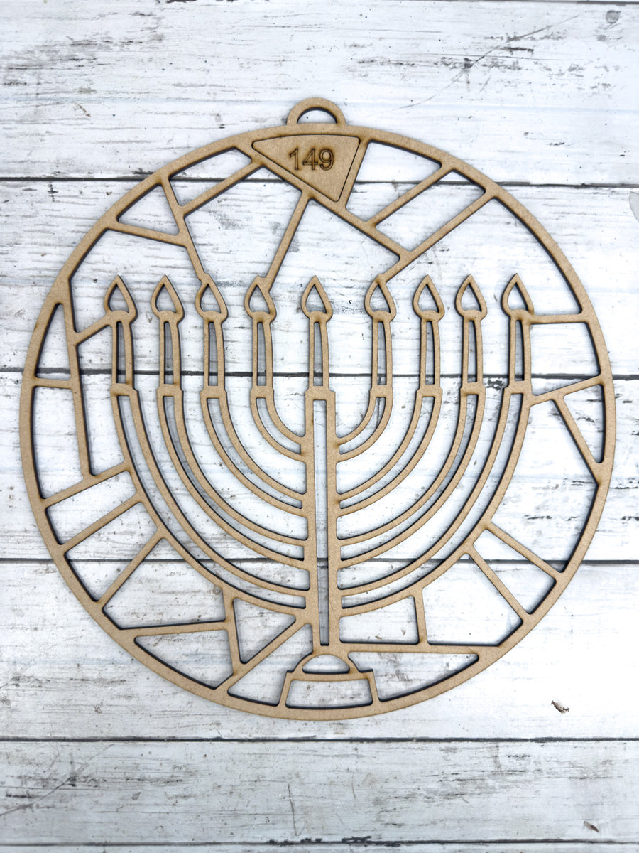 BULK Style 149 Round Menorah Cut Outline Frame Blank – The Makers Map ...