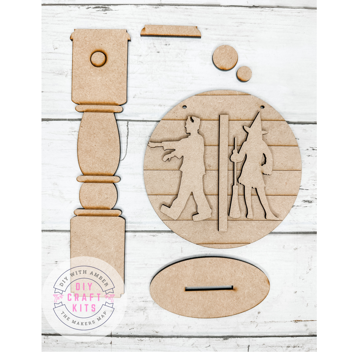 Frankenstein | Witch 5 in round Sign with Stand DIY Kit – The Makers ...