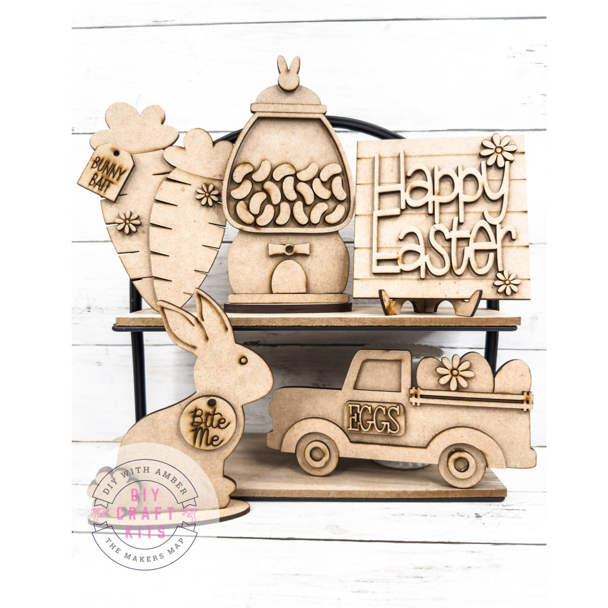 Happy Easter Tier Tray DIY Kit – The Makers Map - DIY with Amber