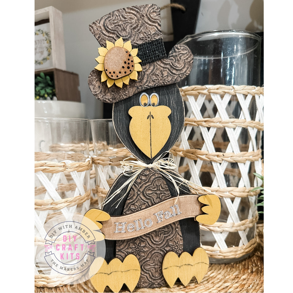 Happy Fall Standing Crow DIY Kit – The Makers Map - DIY with Amber