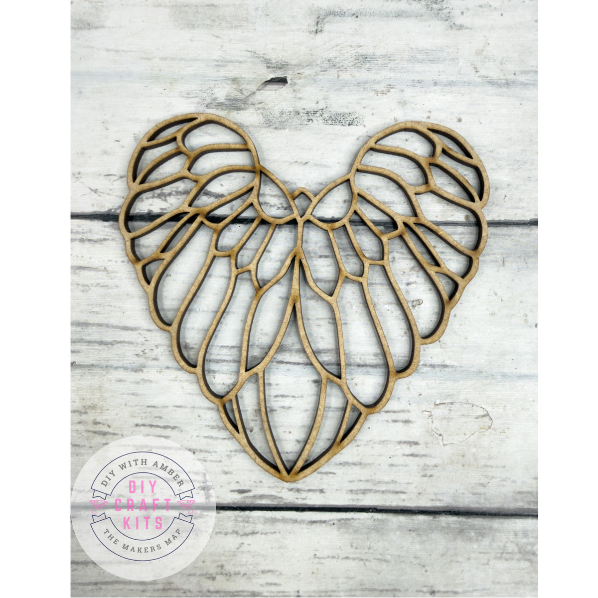 Hollow Angel Wings Heart Ornament DIY – The Makers Map - DIY with Amber