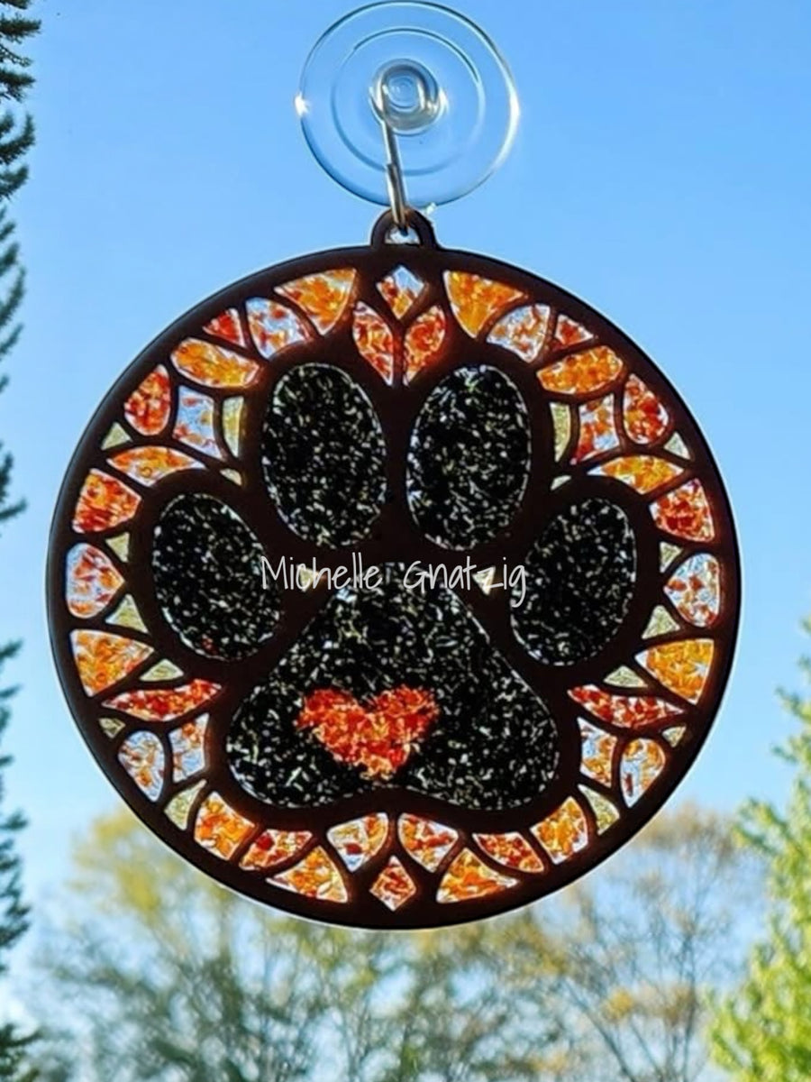 BULK Style 73 Round Paw Print Laser Cut Outline Frame Blank – The ...