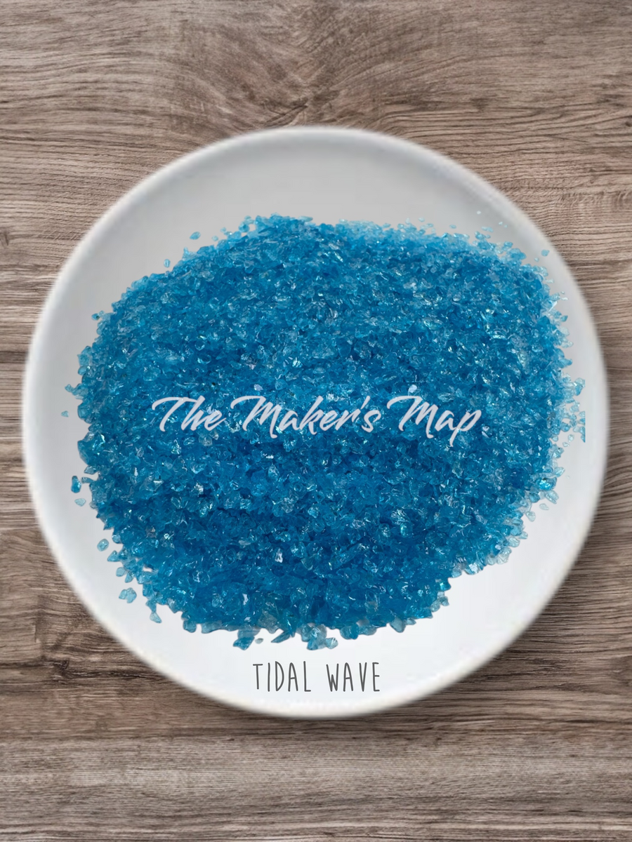 16 oz. Tidal Wave Mini Crushed Glass – The Makers Map - DIY with Amber