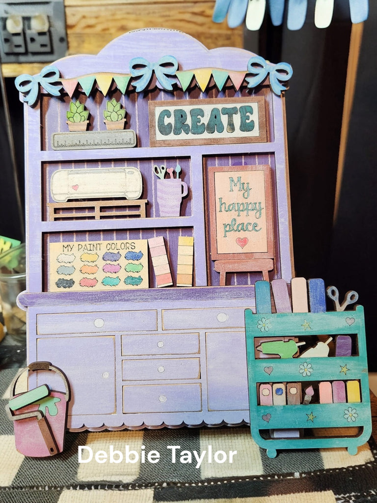 Fancy Mini Crafter Hutch DIY Craft Kit – The Makers Map - DIY with Amber