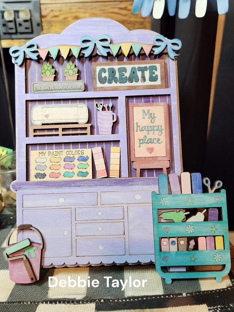Fancy Mini Crafter Hutch DIY Craft Kit – The Makers Map - DIY with Amber