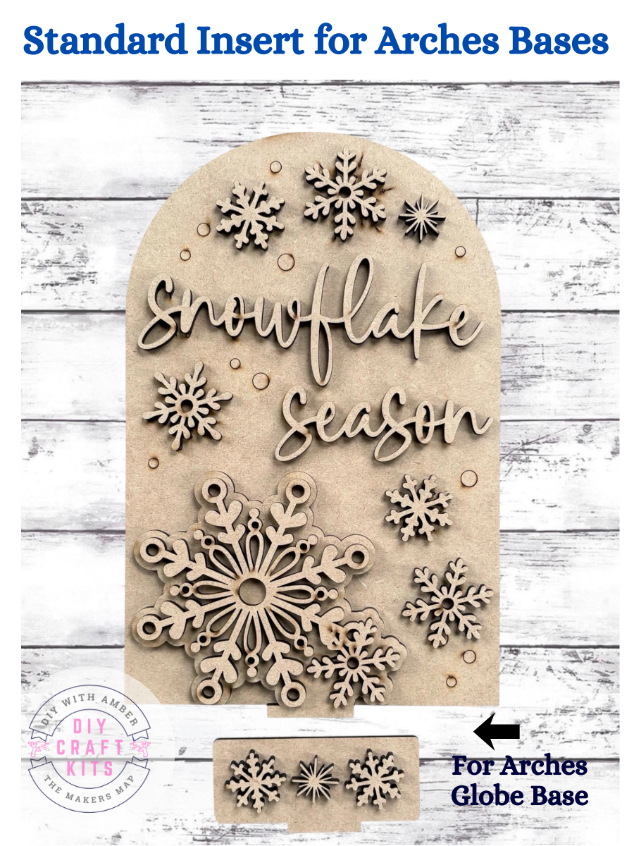 Snowflake Season Arch Insert for Interchangeable Standard Arches Bases ...