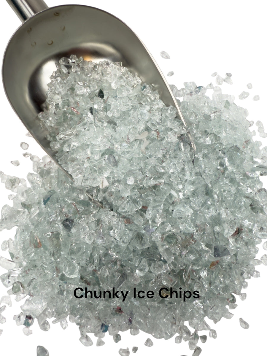 2 oz. Chunky Ice Chips Crushed Glass 3-6 mm – The Makers Map - DIY with ...