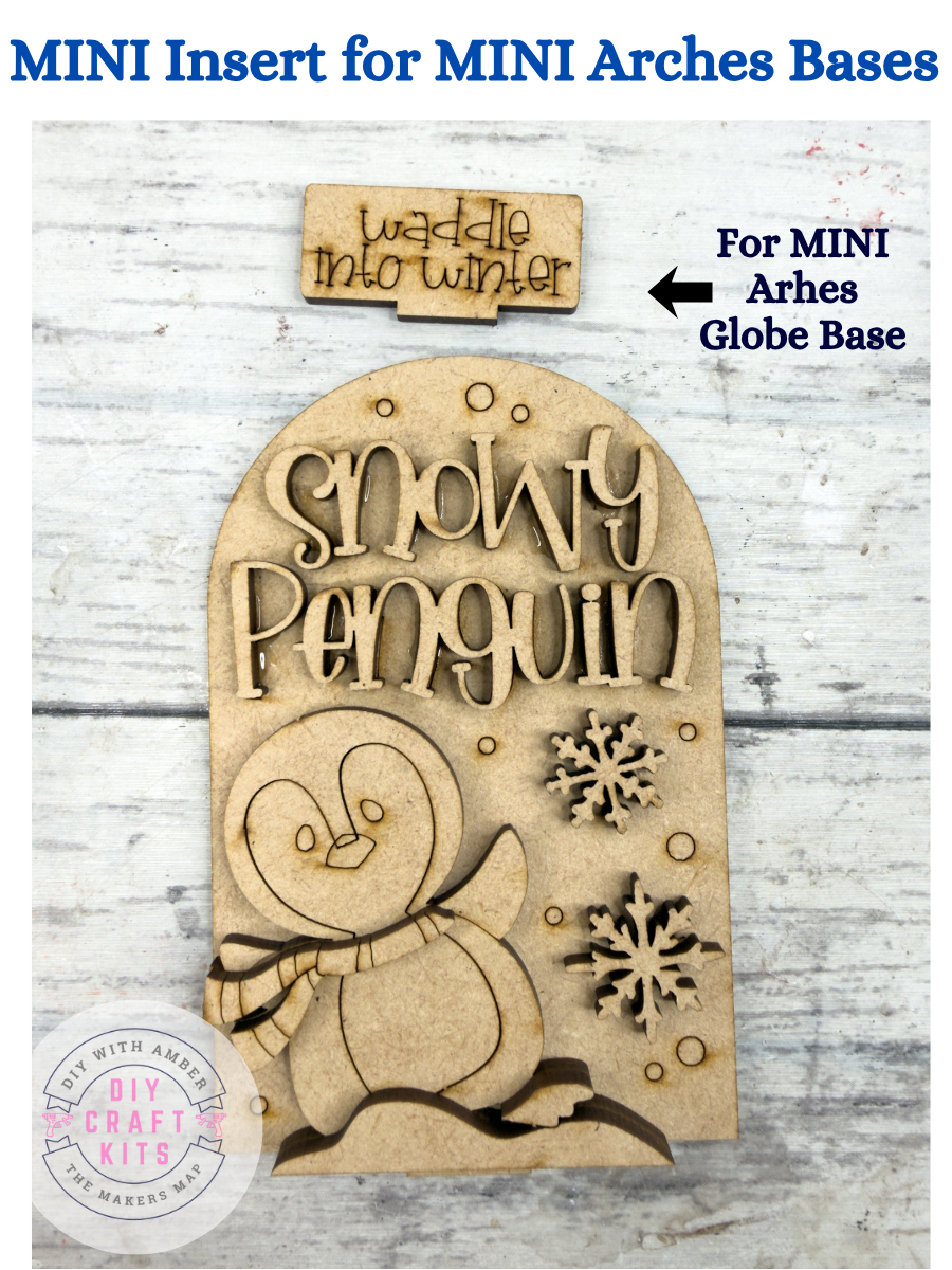 MINI Snowy Penguin Arch Insert for Interchangeable MINI Arches Bases ...
