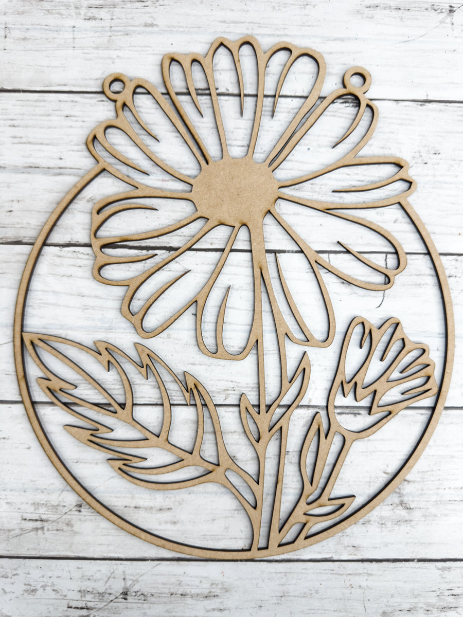 BULK Style 56 Round Daisy Laser Cut Outline Frame Blank – The Makers ...