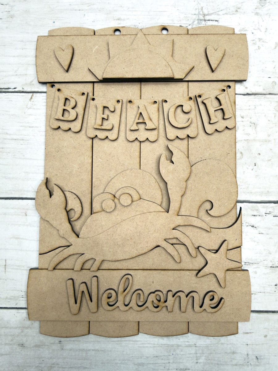 Beach Welcome Crab Sign DIY Kit – The Makers Map - DIY with Amber