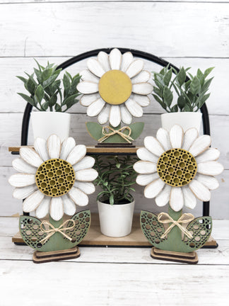 Flowers with Rattan Trio DIY Kit – DIY with Amber