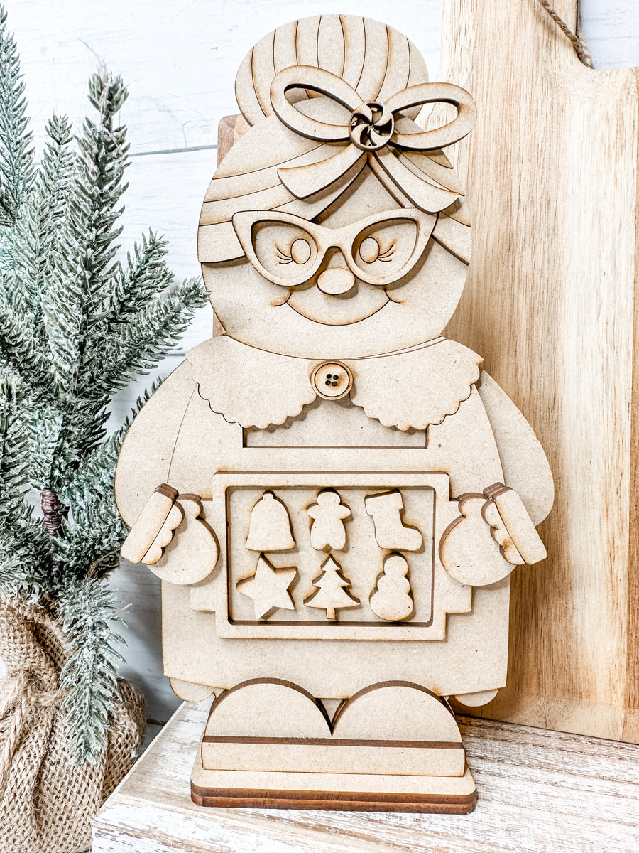 Standing Mrs Claus DIY Kit – The Makers Map - DIY with Amber