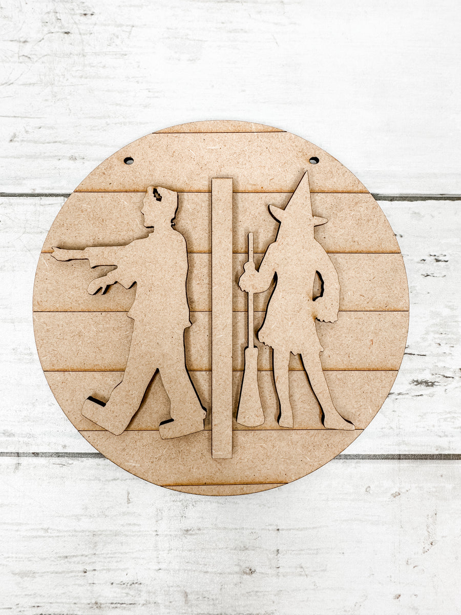 Frankenstein | Witch 5 in round Sign DIY Kit – The Makers Map - DIY ...