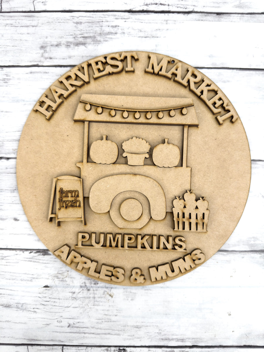 9 in round Apples Mums Harvest Cart DIY Kit – The Makers Map - DIY with ...